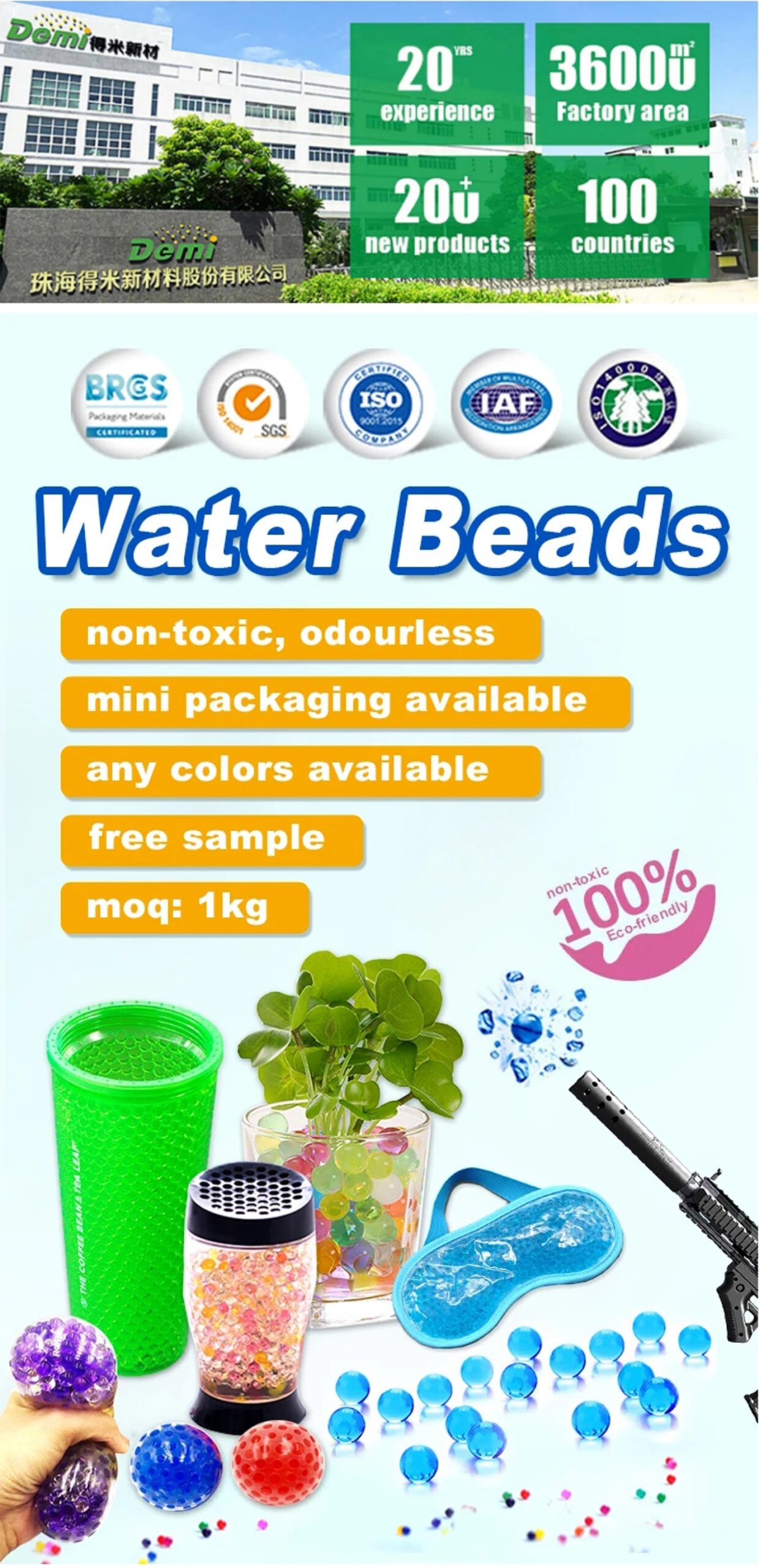 Cold Gel Beads Wholesale | Polymer Cooling Beads | Demi