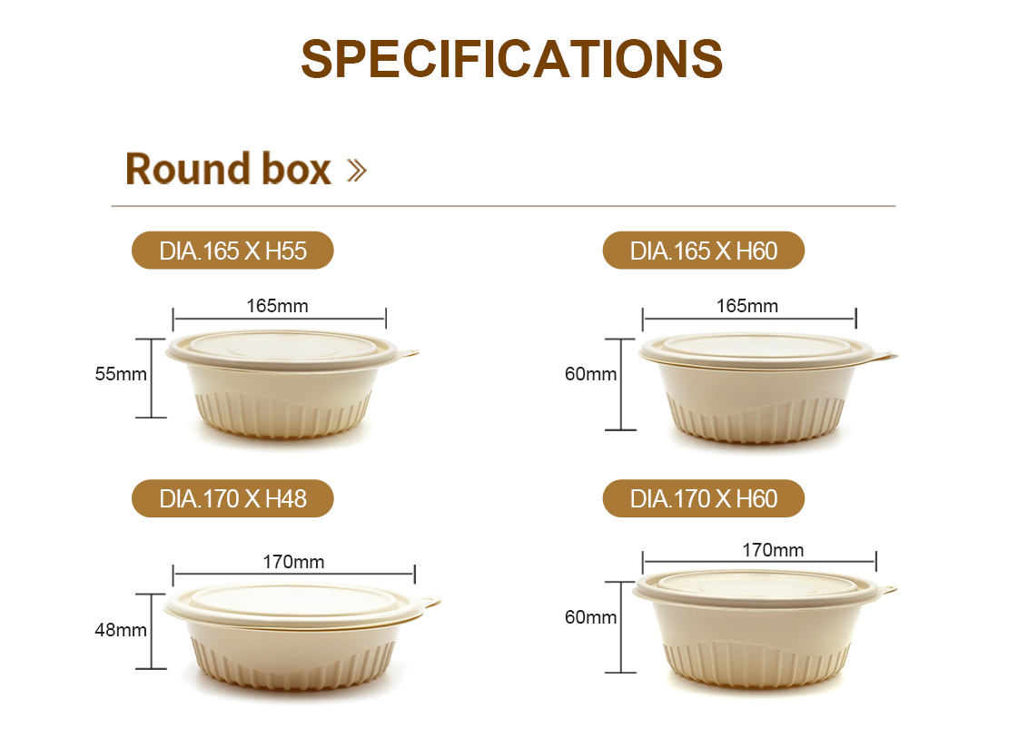 Reusable Disposable Microwave Food Container Lunch Box Corn Starch Food ...